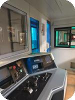 China Shunting Driver Control Panel 1300x810x1200mm Fiberglass Honeycomb Cab for sale