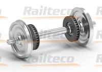 China Railway Passenger Car Wheel Set with Brake Disc 120km/h EN 13260 Certified for sale