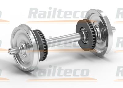 China Railway Passenger Car Wheel Set with Brake Disc 120km/h EN 13260 Certified for sale
