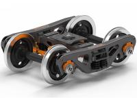 China 1000mm Gauge Railway 4 Wheel Bogie 16t Axle Load 724mm Wheels for Freight Wagon for sale