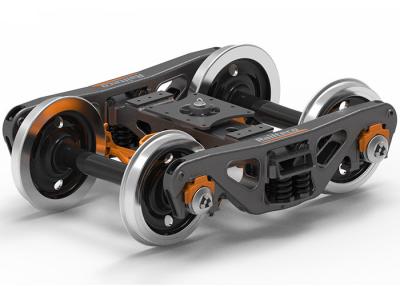 China 1000mm Gauge Railway 4 Wheel Bogie 16t Axle Load 724mm Wheels for Freight Wagon for sale