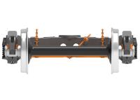 China High Load Capacity Railway Bogie , Railroad Wagon Freight Bogie Reliable Strength for sale