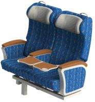 China High Speed Railway Passenger Train Interior , Railway Train Seat 800mm Height for sale