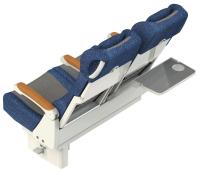 China Railway Passenger Seat Second Class 450mm-1140mm Width Adjustable Backrest for sale