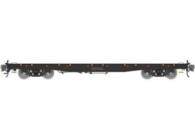 China Light Weight Flatbed Rail Car 44t Load Capacity 88m Minimum Curve Radius Railway Flat Wagon for sale