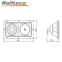 China Locomotive Auxiliary Signal Light DC24V 70W Railway Spare Parts Train Signal Lamp for sale