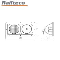 China Railway Locomotive Red White Light DC24V 75W Halogen Lamp for Freight Wagons for sale