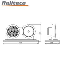 China Railway Locomotive Tail Light DC24V 70W Halogen LED Dual Color Red White Signal Lamp for sale