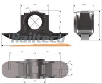 China Railway BA182 Axle Box 22.5T Axle Load Nodular Cast Iron Bogie Spare Parts for sale