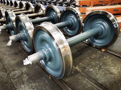 China Railway Wagon Wheel Set AAR EN TB Standard CL60 ER7 ER8 Railroad Axle Assembly for sale