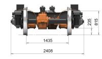 China 85km/h Tunnel Cleaning Vehicle Bogie With Welded One Piece Frame for sale
