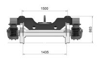 China RTHZ36 Railcar Bogie 35km/H For Rail Engineering Vehicle for sale