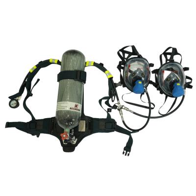 China Handcart Air Respirator with 4 Carbon Fibre Cylinders and 90m Working Radius on SUS304 Stainless Steel Cart for sale