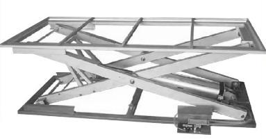 China Pneumatic Lift Table 2200x1700mm 500kg Capacity with Casters for Assembly Line for sale