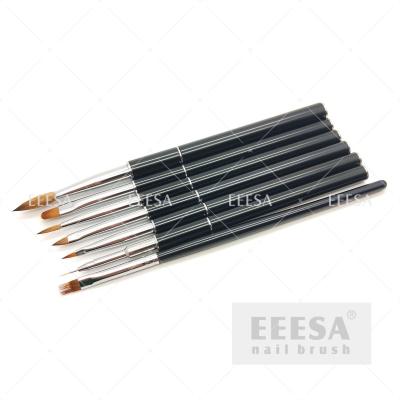 China Attachable 	Nail Brush Set Metal Handle UV Gel Nail Art Tool Set for sale