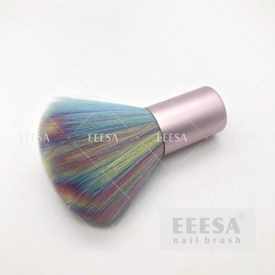 China Colorful Nail Dust Cleaning Brush  Soft Nylon Hair Customized Laser  Logo for sale