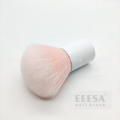 China Pearl White Nail Dusting Brush Soft Hair  For Acrylic UV Gel Nails for sale