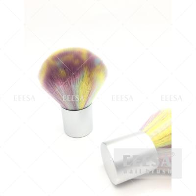 China Mixed Colorful Nail Art Brush Cleaner Delicate Nail Dust Remover Brush for sale