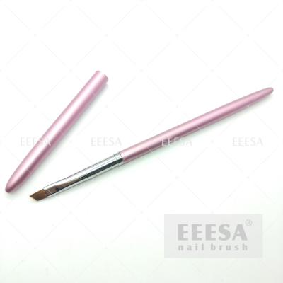 China Pink Metal Handle Synthetic Gel Brush Rust Resistant  No Deformation for sale
