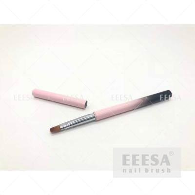 China Ombre Handle Nail Gel Brush Size 4 Fine Synthetic Hair Long Life Span for sale
