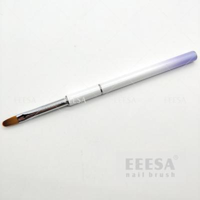 China White Purple Ombre Ombre Nail Art Brush Durable Oval Acrylic Nail Brush for sale