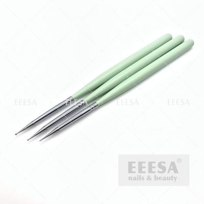 China Mint Green DIY Nail Dotting Tools Wooden Handle With Different Tips for sale