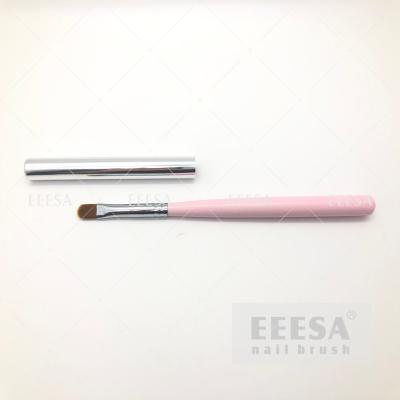 China Taklon Hair Nail Art Brush Set  Durable Pink Wooden Handle Long Working Life for sale