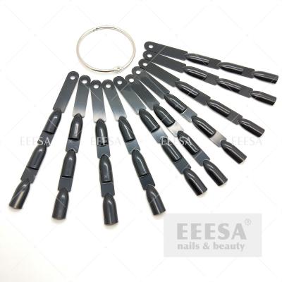 China Black Artificial Nail Tips  Fan Shape Nail Art Nail Display Tips for sale