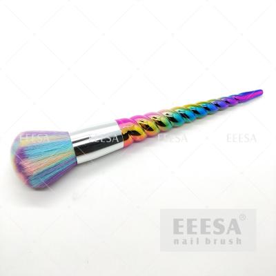 China Cosmetic Blush Nail Dust Remover Brush Beautiful Unicorn Shape for sale