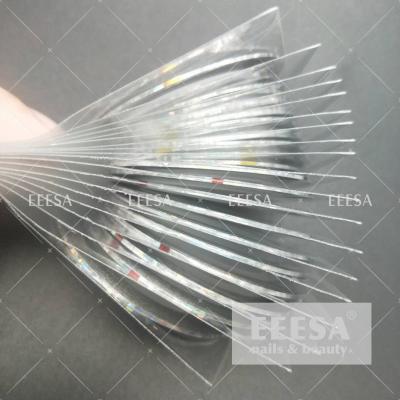 China Painting Line Nail Art Decorations Laser Silver Stripping Tape 3D Nail Sticker for sale