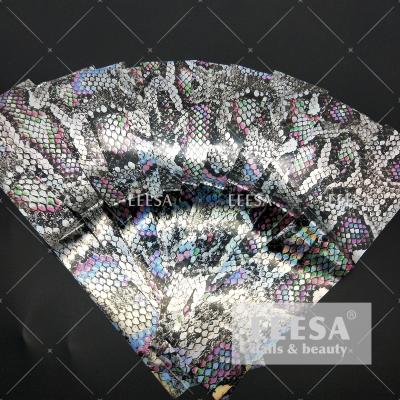 China Heat Transfer Printing 	Nail Art Decorations Holographic Laser Snake Skin Flower for sale