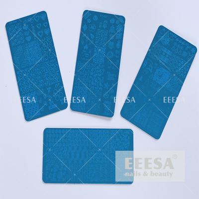 China Stainless Steel Nail Art Stamping Plate  Customized Design And Logo for sale
