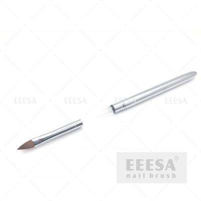 China Attachable Silver 3D Nail Brush Symmetric Brush Shape With Cap for sale