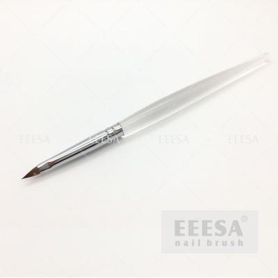 China Professional 3D Nail Brush Acrylic Sculpting Brush Clear Acrylic Handle for sale