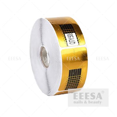 China Black Gold  Acrylic Gel Tip Guide Sticker Self Adhesive  Custom Logo Design for sale