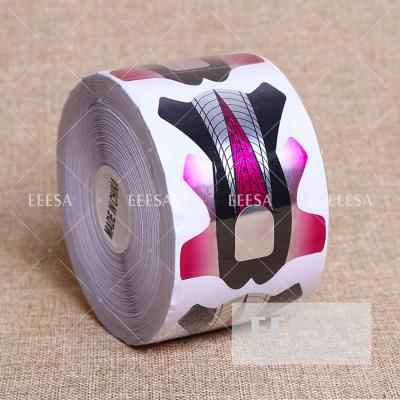 China Self Adhesive Nail Forms Roll Extreme Butterfly Nail Form For Gel Acrylic Nail Tips Extension for sale