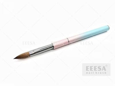 China Delicate Durable Oval Acrylic Brush Sable Nail Brush Size  6 8 10 12 for sale