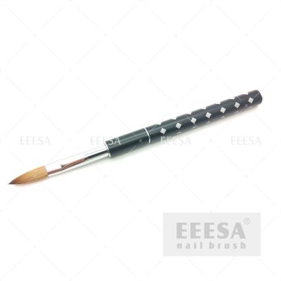 China Pure Premium Kolinsky Nail Brush Laser Dot Design  Symmetric Brush Shape for sale