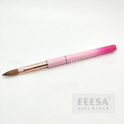 China Beautiful Appearance Acrylic Nail Brush Size 8 10 Pink Rose Red Ombre Color for sale