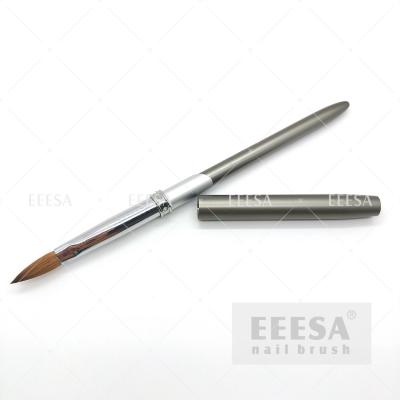 China No Shed Hair Acrylic Nail Brush   Aluminum  Handle Nail Brush Pen for sale