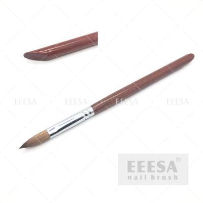 China Red Wood Handle Acrylic Nail Brush  8 10 Hair Size  Chisel End With  Cup for sale