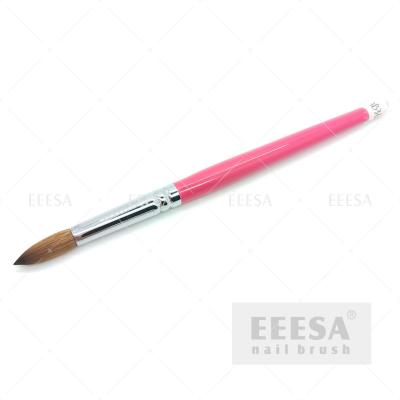 China Big Size Nail Acrylic Brush Set  Silver Ferrule Nail Art Paint Brushes for sale