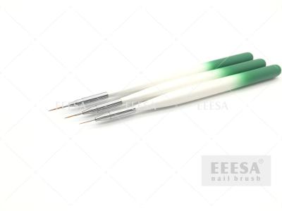 China Nylon Hair  Detail Paint Brushes Ombre Color Wooden Handle Non Toxic for sale