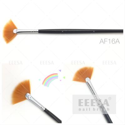 China Professional  Art Nail Fan Brush 3 Sizes Soft Hair Symmetric Brush Shape for sale