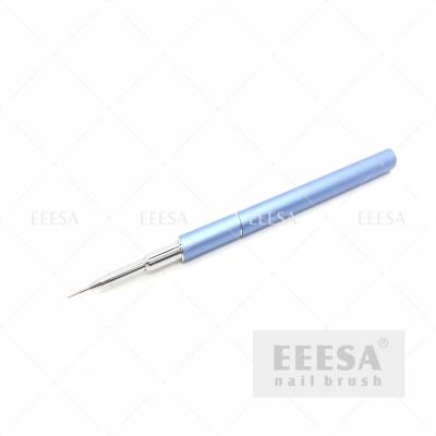 China Metal Handle Nail Painting Brushes Lightweight  Nail Liner Brush No Shed Hair for sale