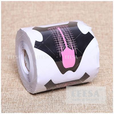 China Aluminum Foil Extension Nail Form 500 Roll For Acrylic Powder Application for sale