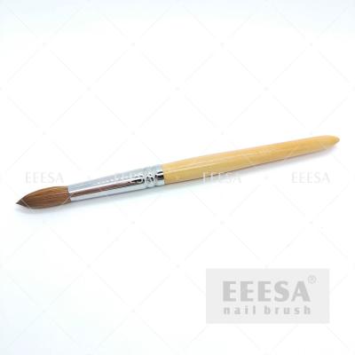 China Natural Wooden Handle Very Big Size #14 16 18 20 22 24 Acrylic Nail Brush Round Shape for sale