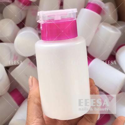 China Multi Color Nail Art Tools Custom Plastic Nail Polish Remover Bottle Flip Top Cap for sale