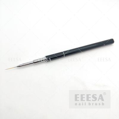 China 12mm hair length detail paint brushes new liner detailer brush #000 black metal handle for sale