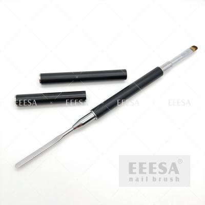 China Super Long Gel Spatula UV Gel Brush Nail Art Tools Twin Heads Stainless Steel Spatula Tools for sale